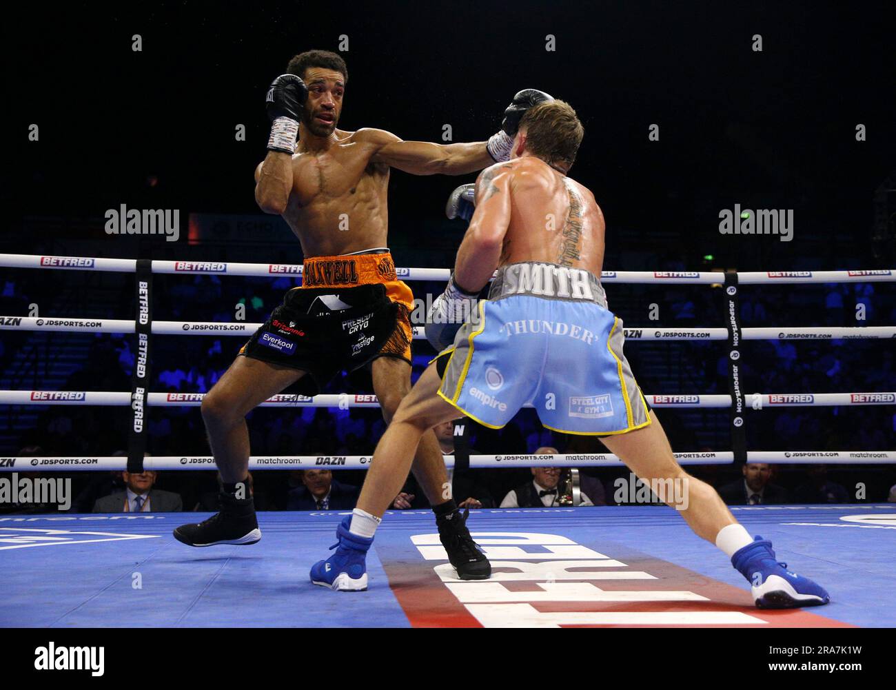 Sam Maxwell (left) and Dalton Smith in action during their British and ...