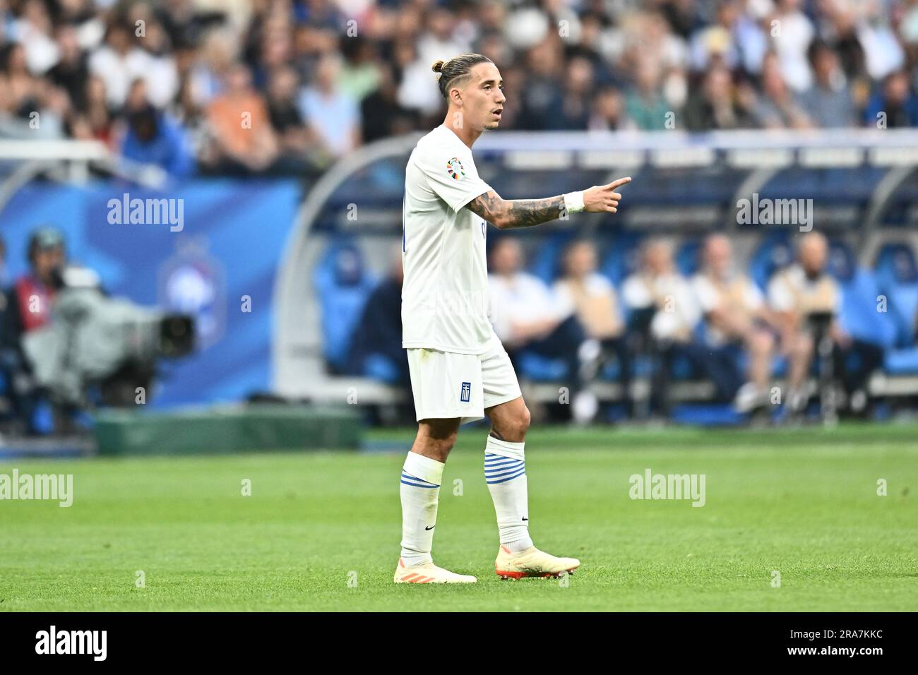 PARIS, FRANCE - JUNE 19: Kostas Tsimikas of Greece during the UEFA EURO ...