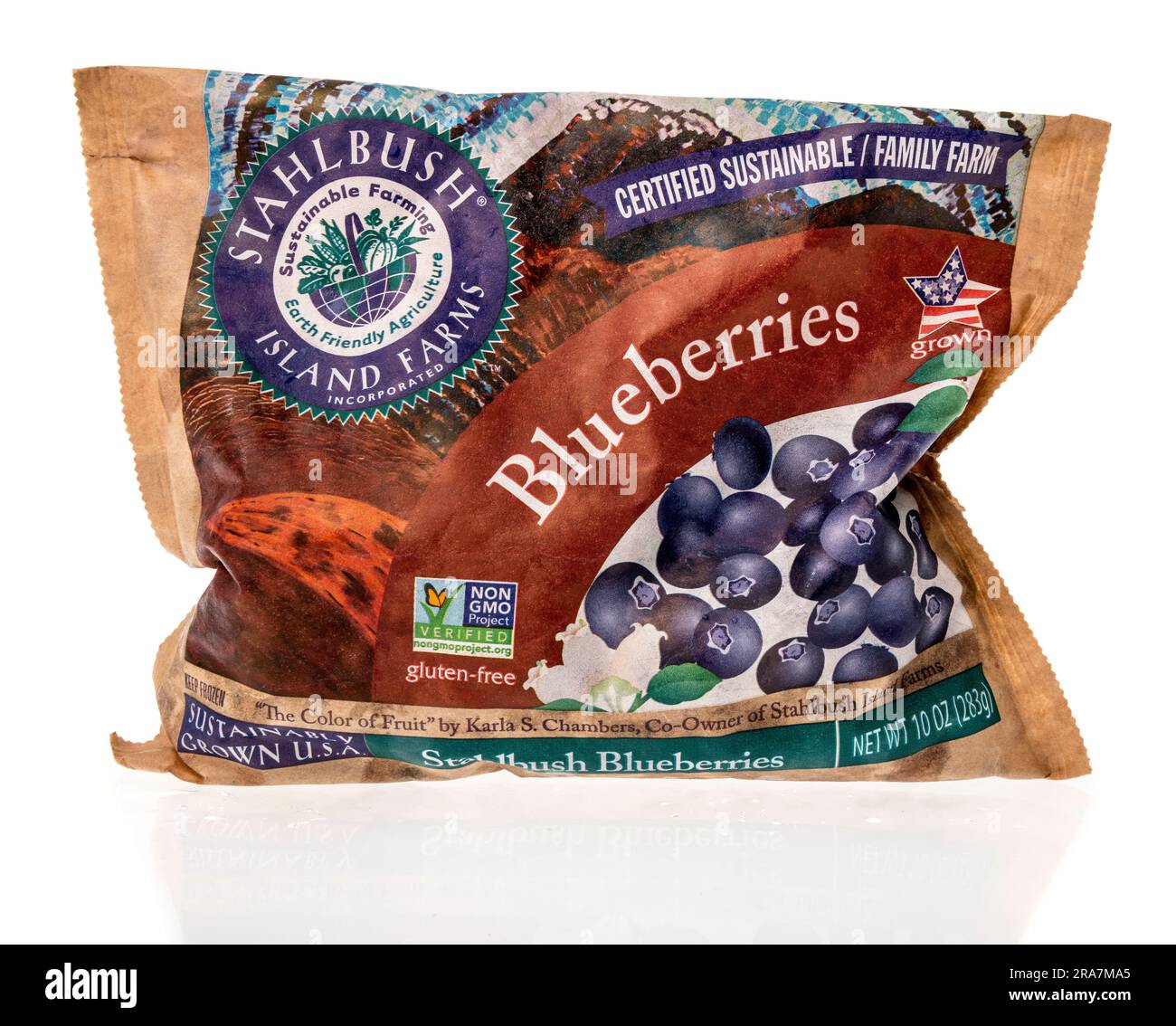 Winneconne, WI - 25 June 2023: A package of Stahlbush island farm ...