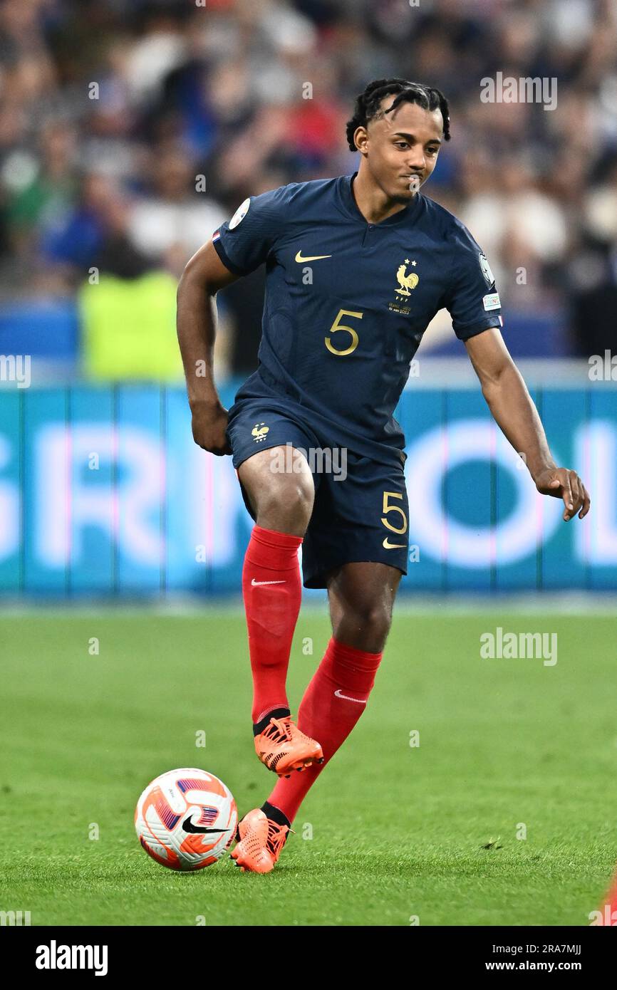 PARIS, FRANCE - JUNE 19: Jules Kounde of France during the UEFA EURO ...