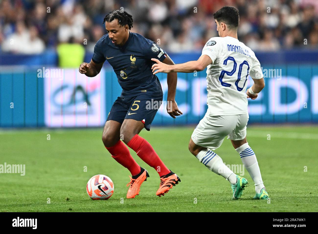 PARIS, FRANCE - JUNE 19: Jules Kounde of France during the UEFA EURO ...