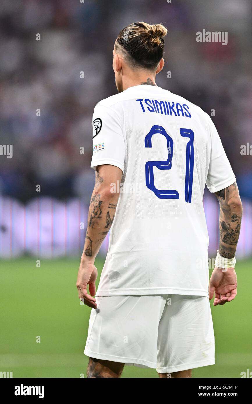 PARIS, FRANCE - JUNE 19: Kostas Tsimikas of Greece during the UEFA EURO ...