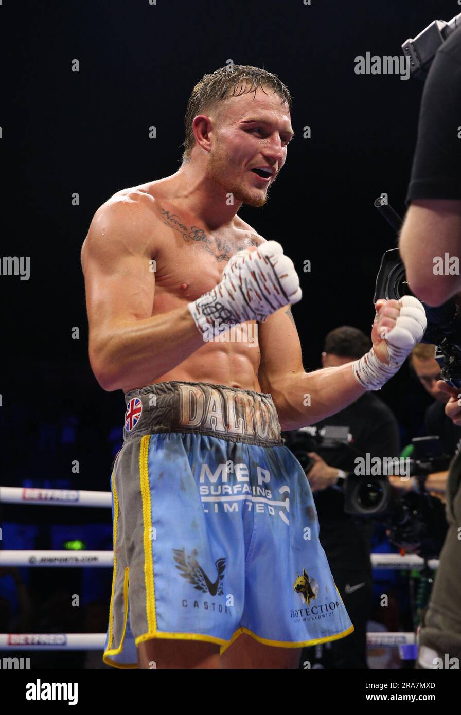 Dalton Smith celebrates victory against Sam Maxwell after their British ...