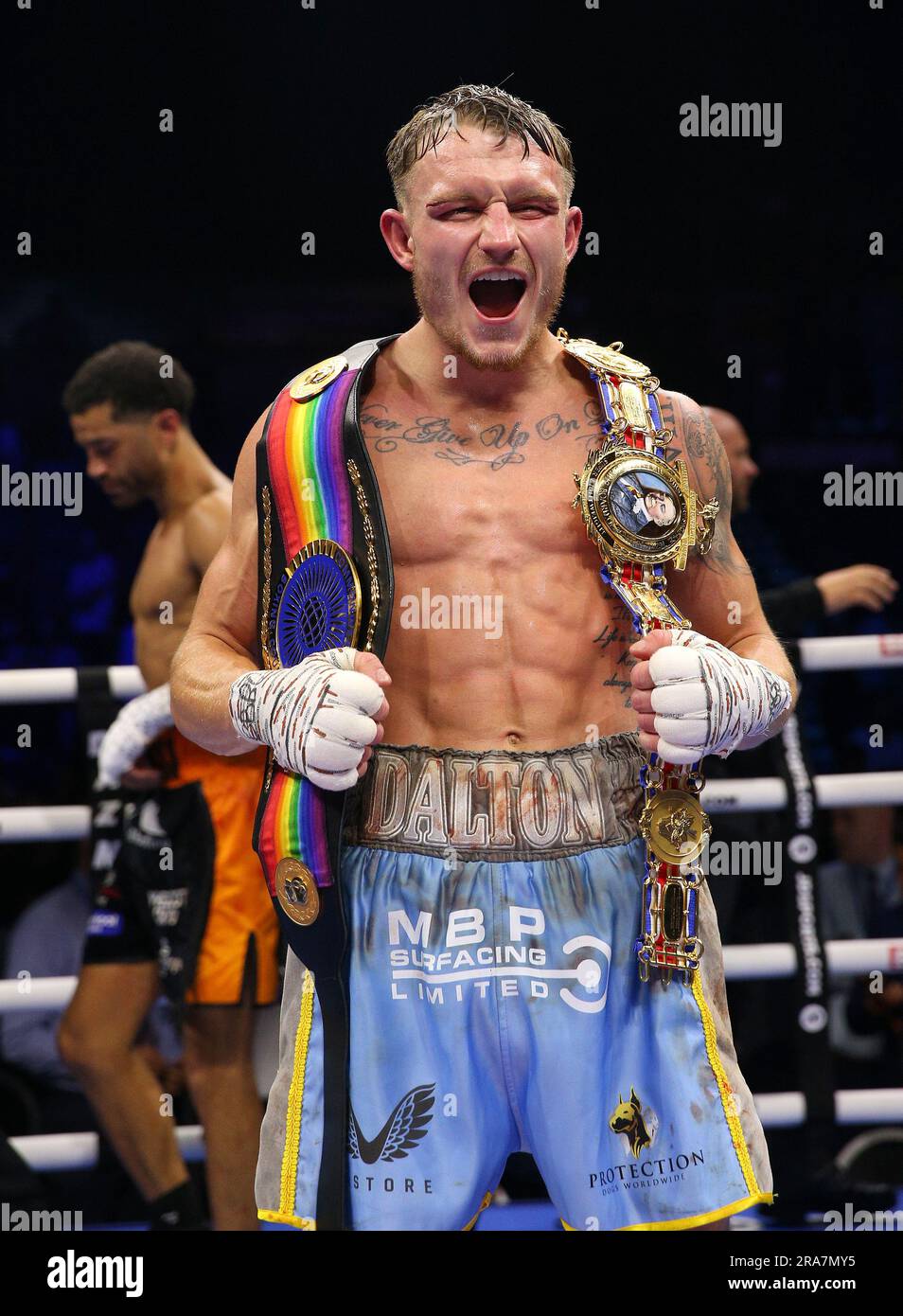 Dalton Smith celebrates victory against Sam Maxwell after their British ...