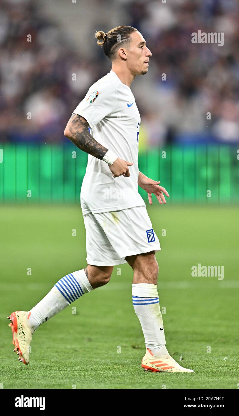 PARIS, FRANCE - JUNE 19: Kostas Tsimikas of Greece during the UEFA EURO ...