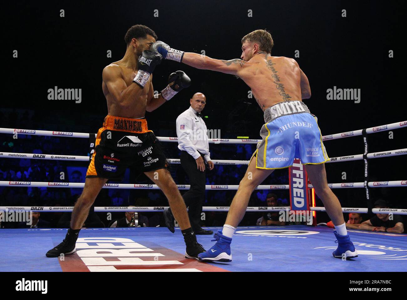 Sam Maxwell (left) and Dalton Smith in action during their British and ...