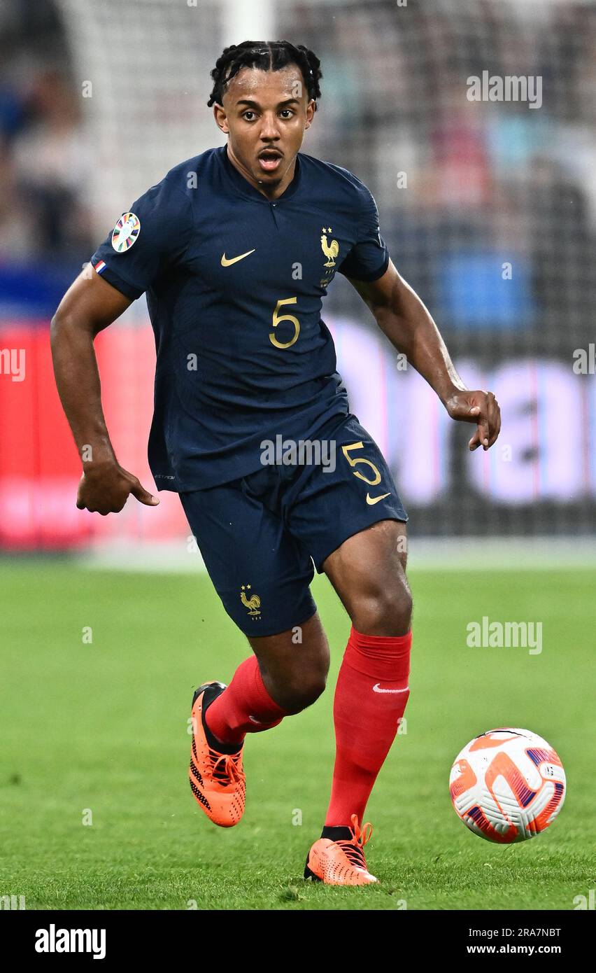 PARIS, FRANCE - JUNE 19: Jules Kounde of France during the UEFA EURO ...