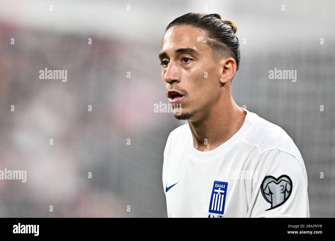 PARIS, FRANCE - JUNE 19: Kostas Tsimikas of Greece during the UEFA EURO ...