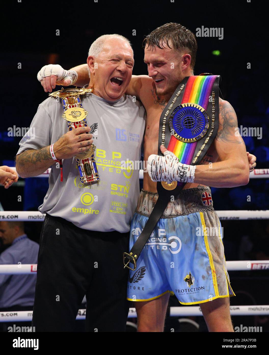 Dalton Smith celebrates victory against Sam Maxwell after their British ...