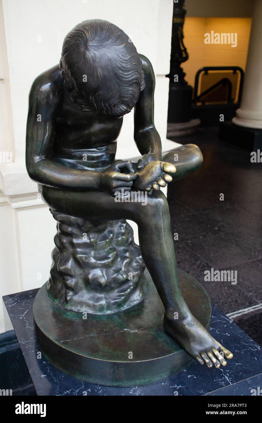 Sculpture "El niño de la espina" (The Thorn Boy), an unknown author's ...