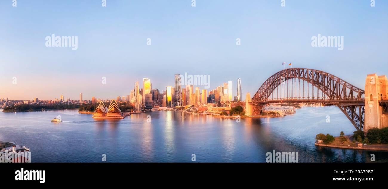 Waterfront of Sydney harbour by Harbour bridge in Sydney Australia ...