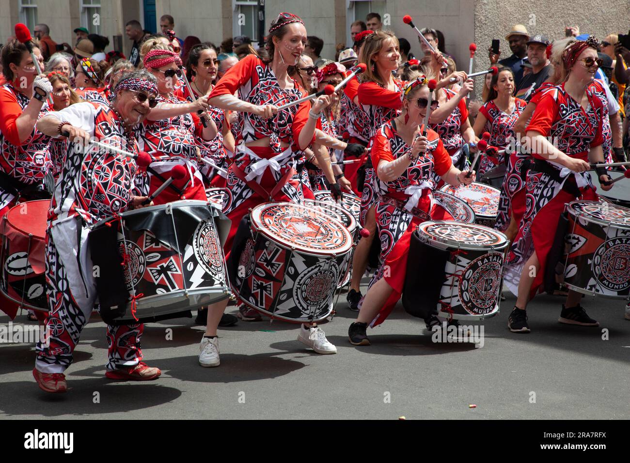Revellers take part in the St Paul's Carnival parade, 2023 Stock Photo ...