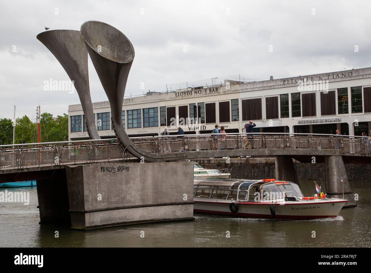 Pero's Bridge is a pedestrian footbridge at Bristol's floating harbour ...