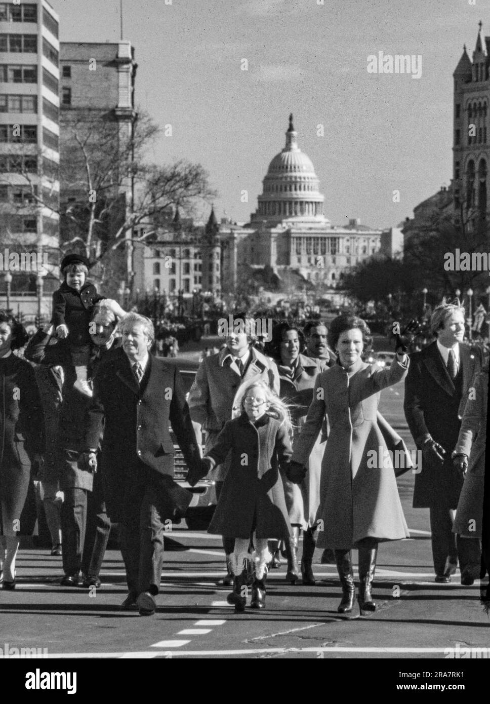 Jimmy Carter and his family - after being sworn in as 39th President of ...