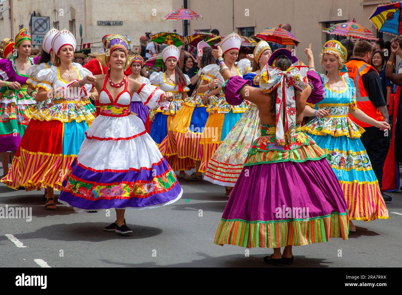 Revellers take part in the St Paul's Carnival parade, 2023 Stock Photo ...