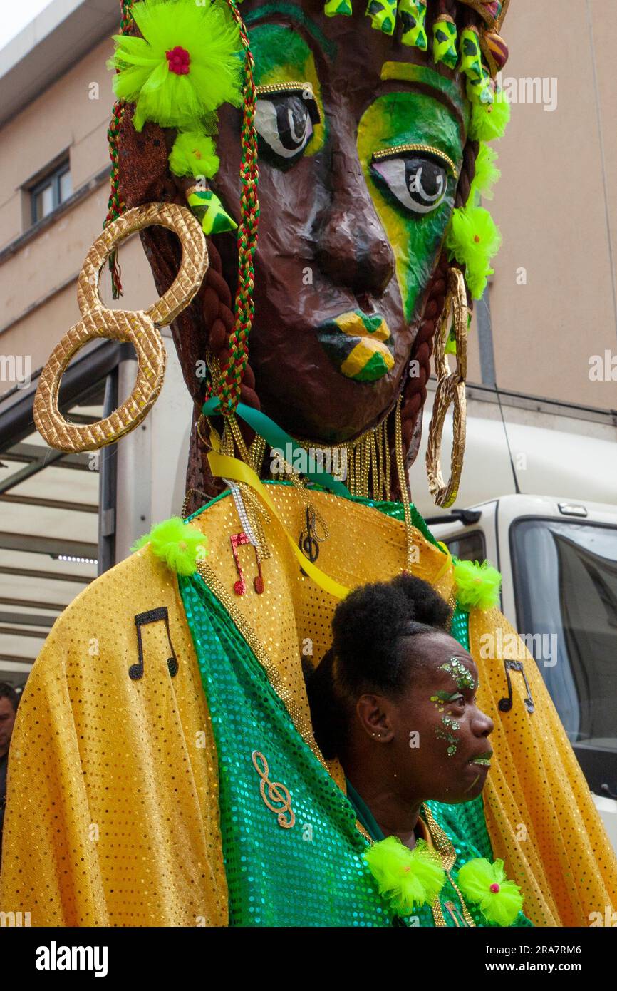 Reveller takes part in the St Paul's Carnival parade, 2023 Stock Photo ...