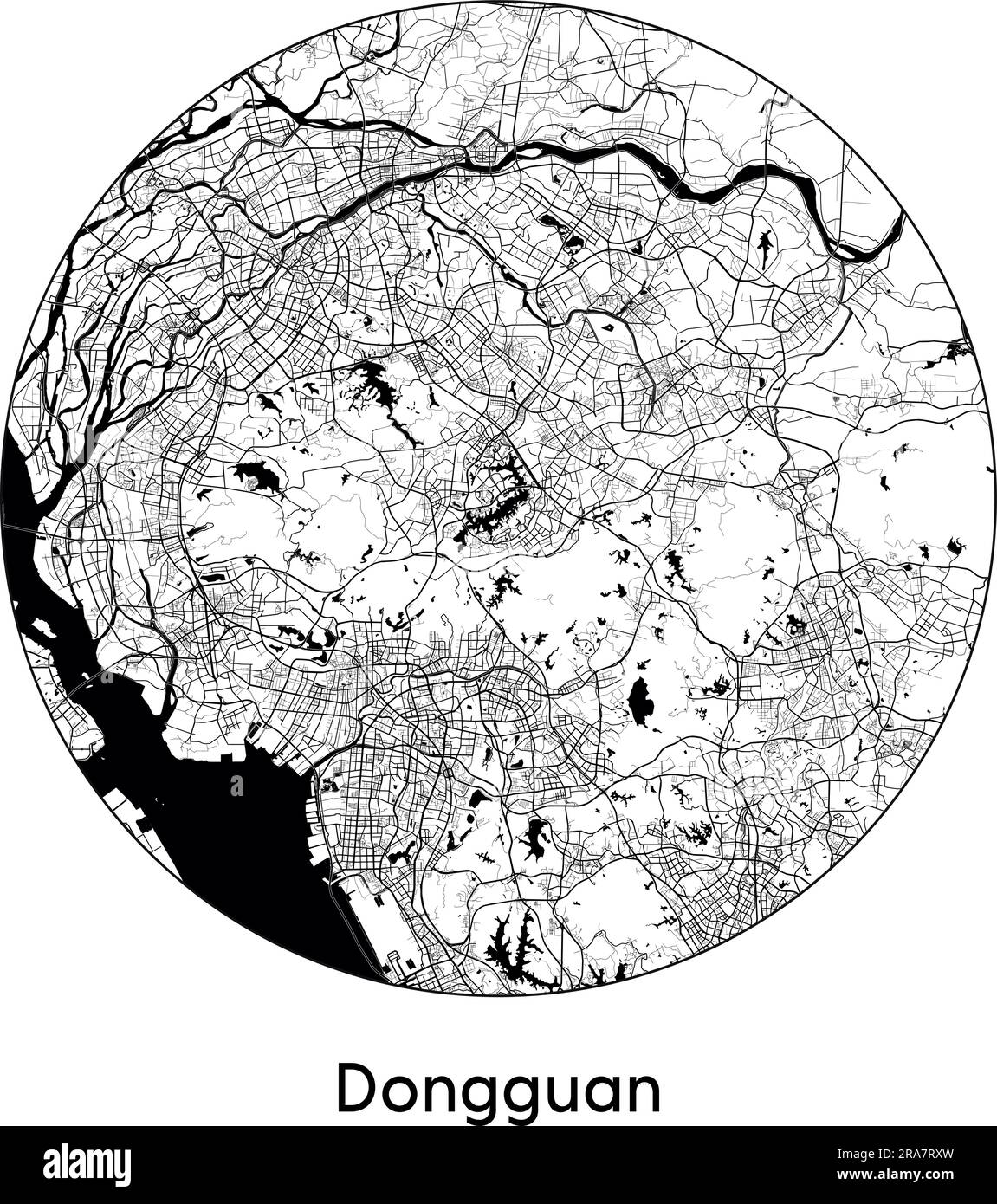 Dongguan map Black and White Stock Photos & Images - Alamy