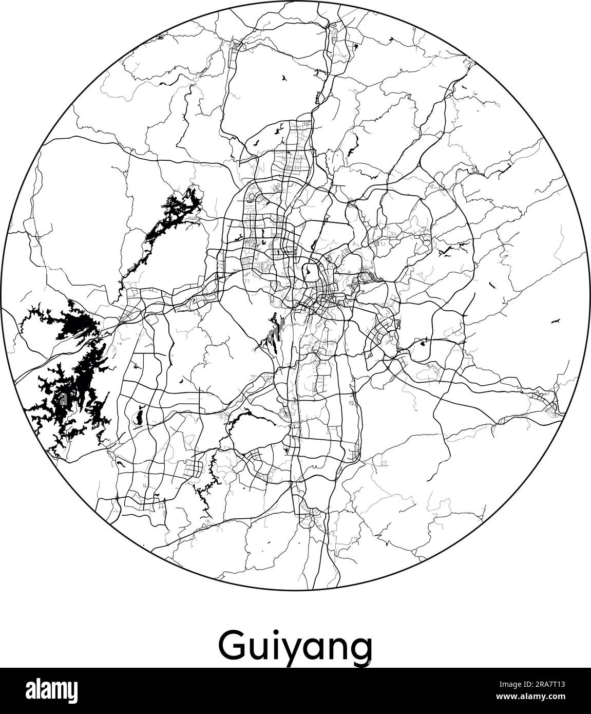 Vector map of guiyang hi-res stock photography and images - Alamy