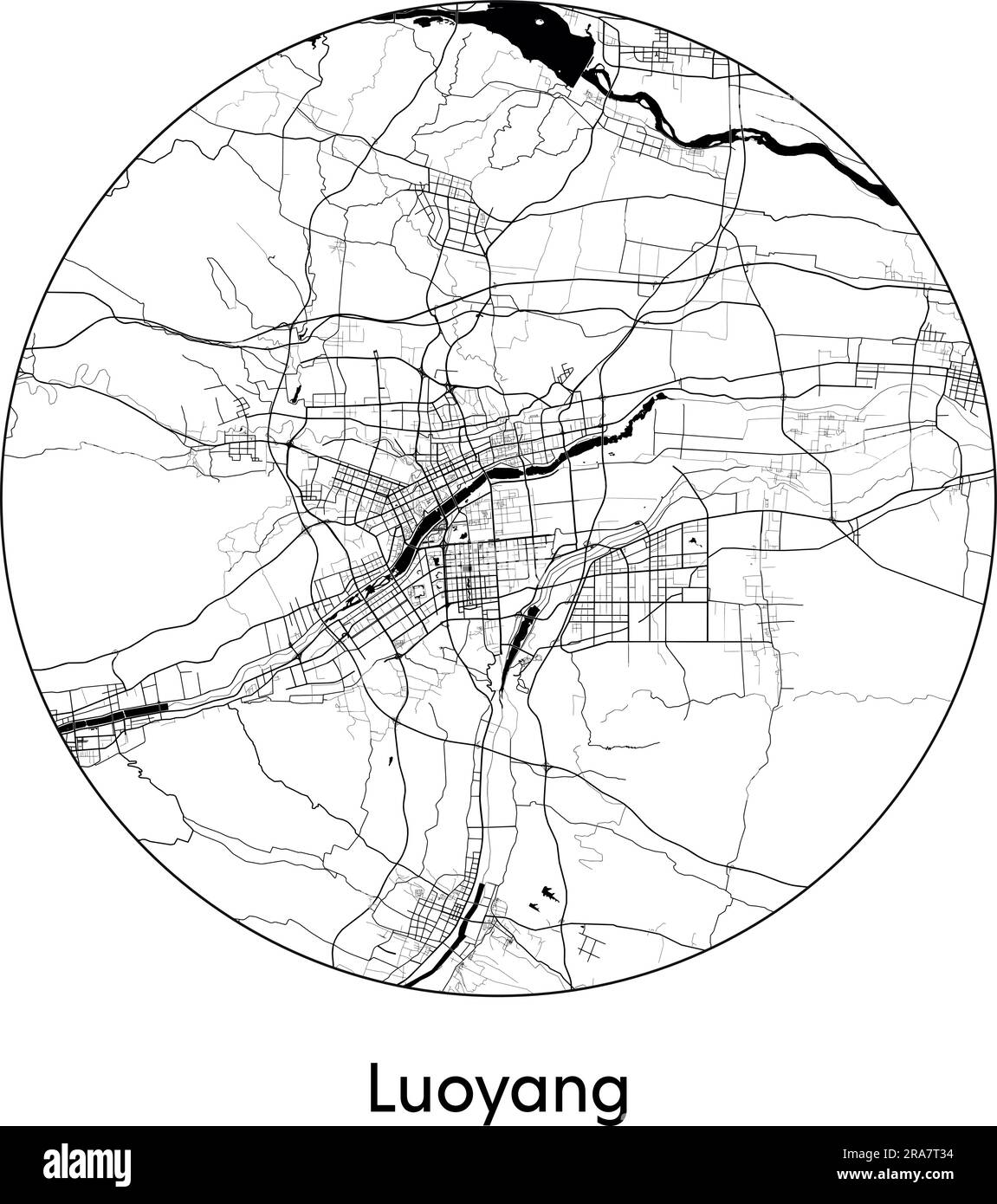 Luoyang map Stock Vector Images - Alamy