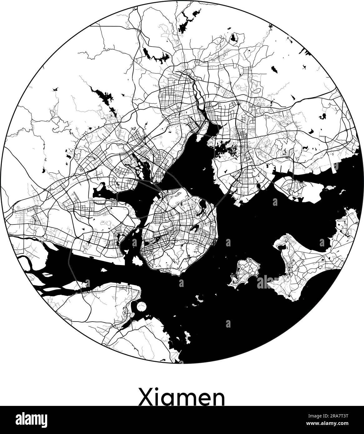 City Map Xi’an China Asia vector illustration black white Stock Vector Image & Art - Alamy