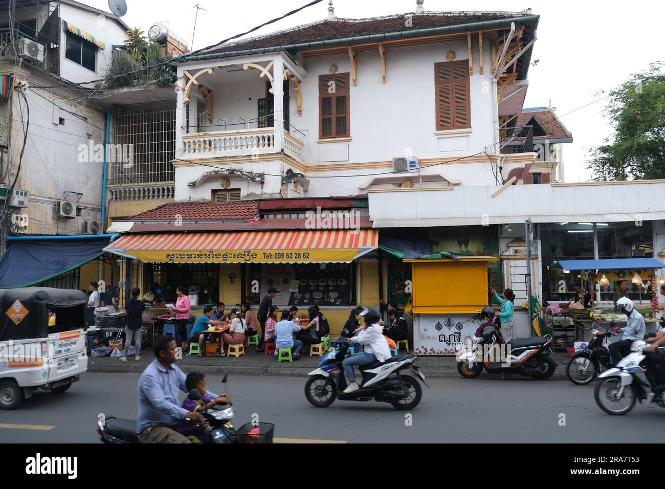 General view of French-colonial architecture in Phnom Penh. Once known as the 'Pearl of the ...