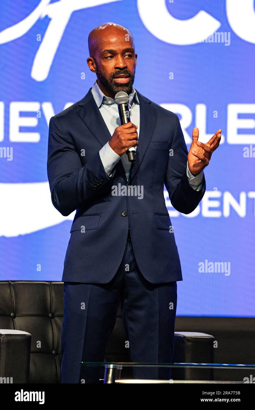 CEO of Global Black Economic Forum Alphonso David appears at the Essence Festival of Culture on ...