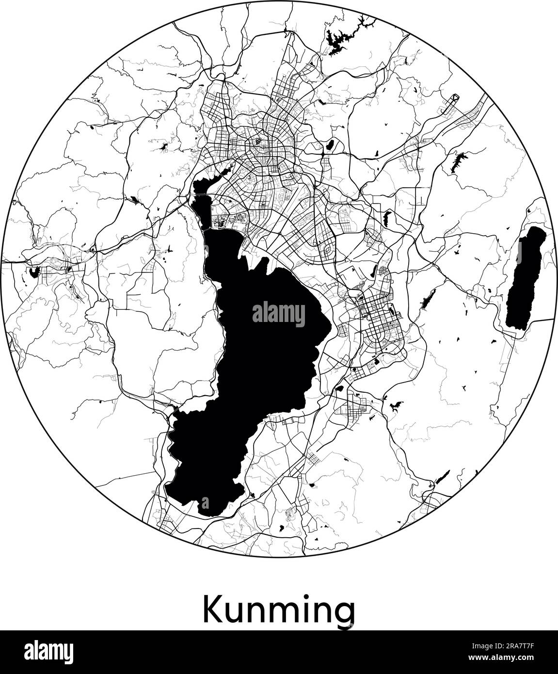 Kunming map Black and White Stock Photos & Images - Alamy