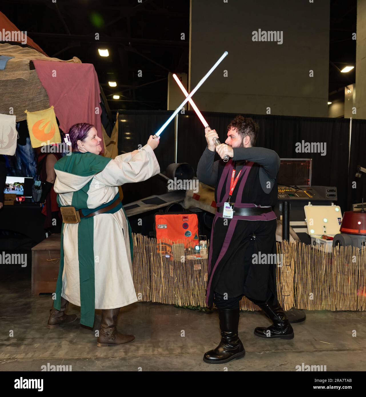 Miami Beach, Miami, Florida - July 1, 2023: Florida Supercon, colorful ...