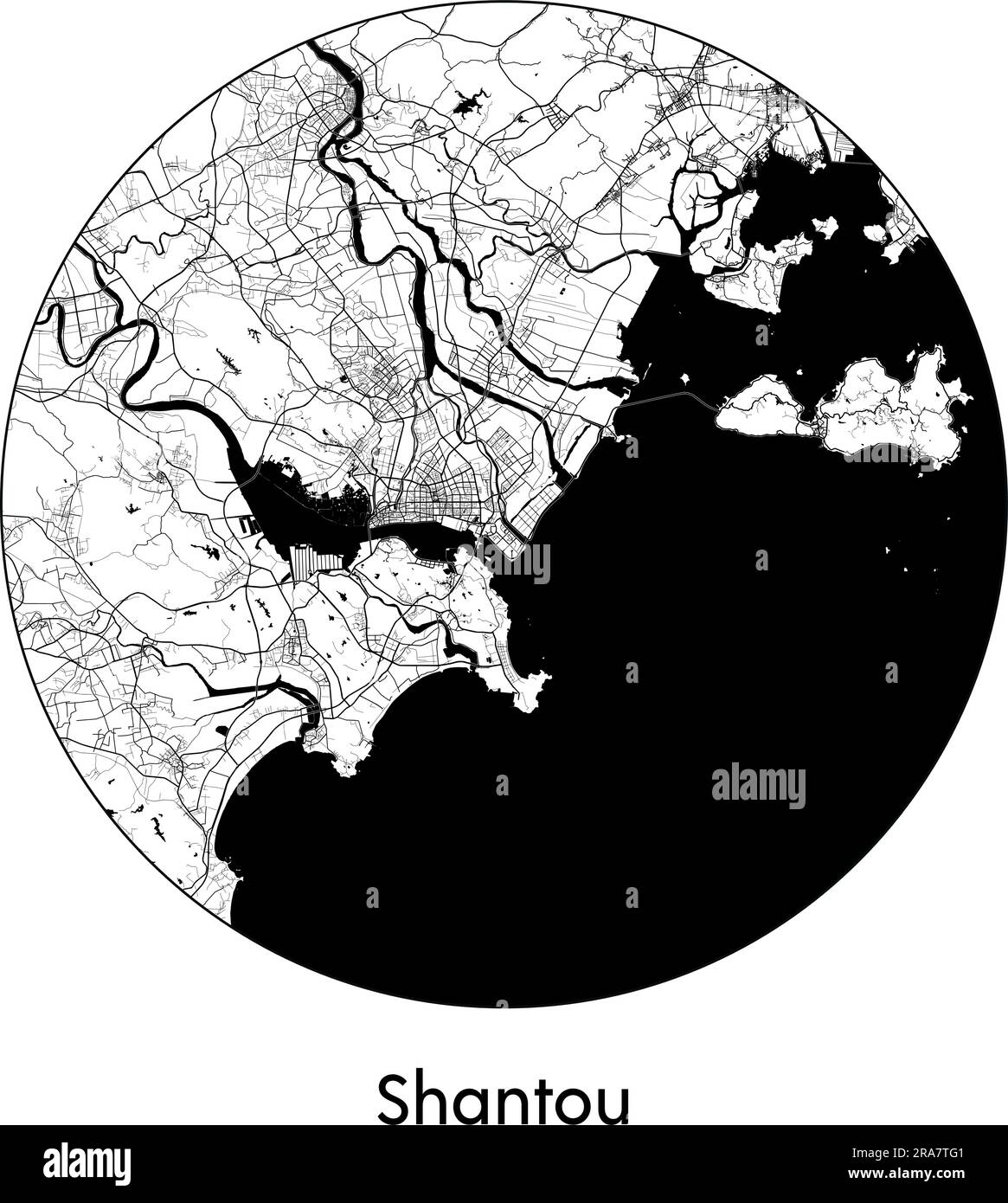 Map of shantou Black and White Stock Photos & Images - Alamy