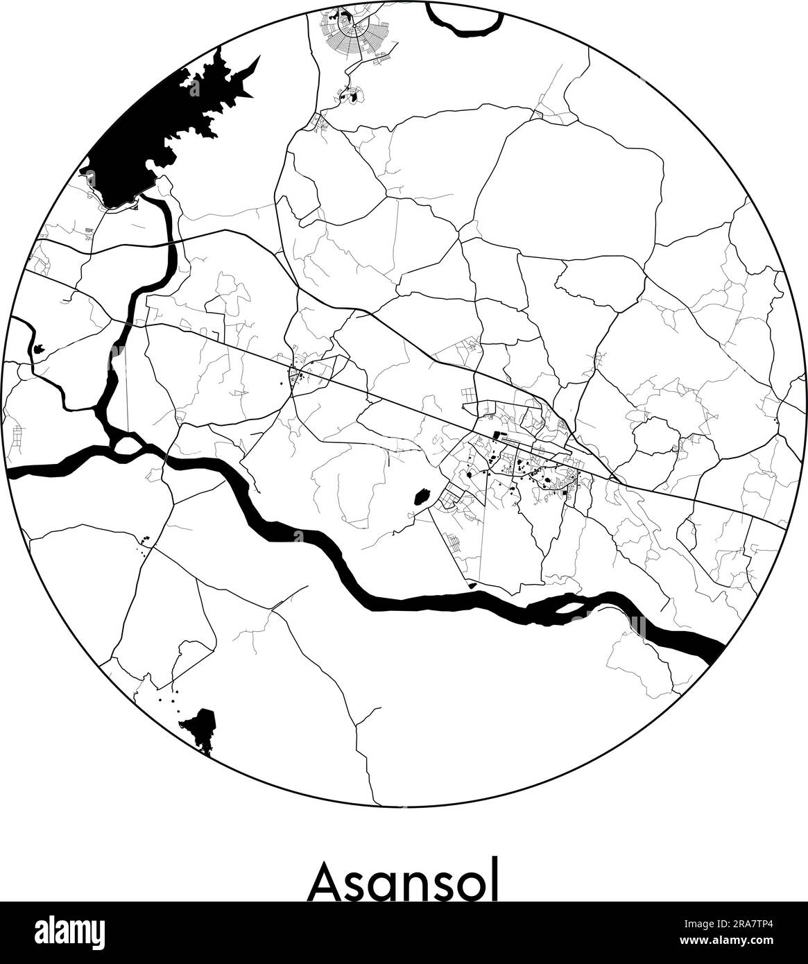 Asansol map Stock Vector Images - Alamy