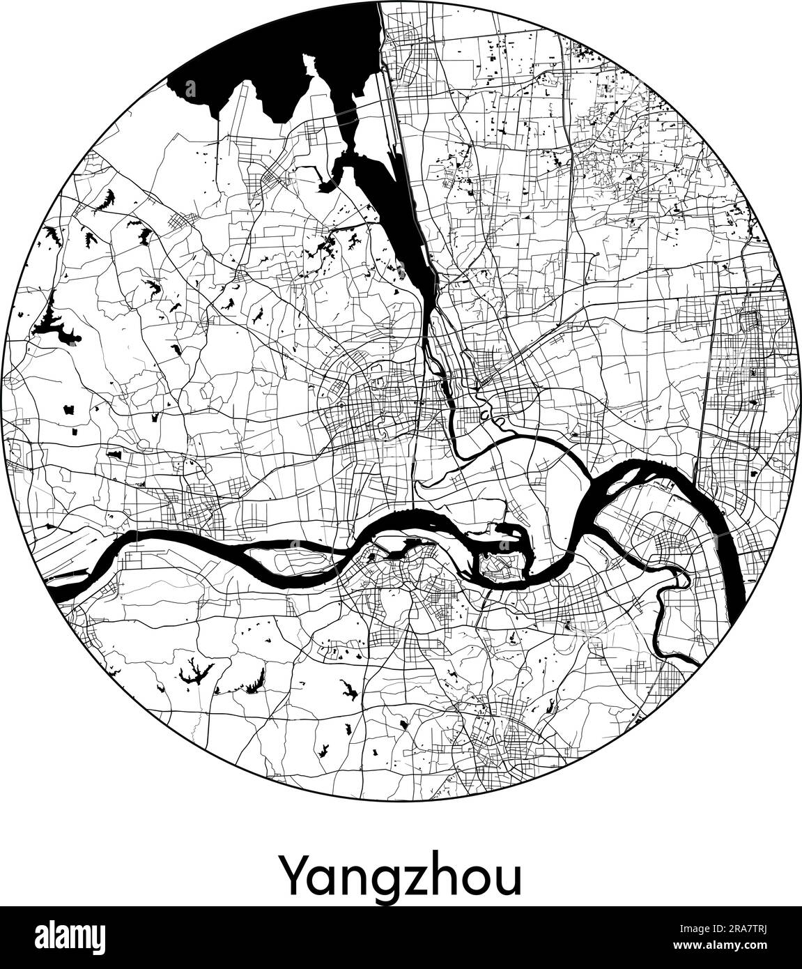 City Map Yangzhou China Asia vector illustration black white Stock Vector Image & Art - Alamy