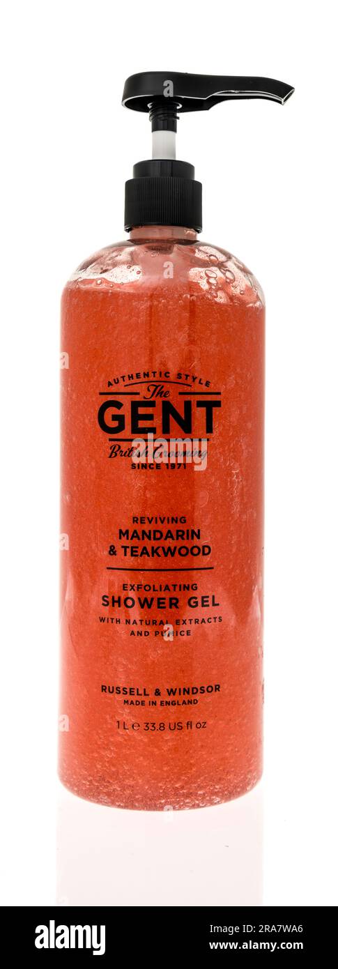 Winneconne, WI - 26 March 2023: A bottle of The Gent British grooming ...