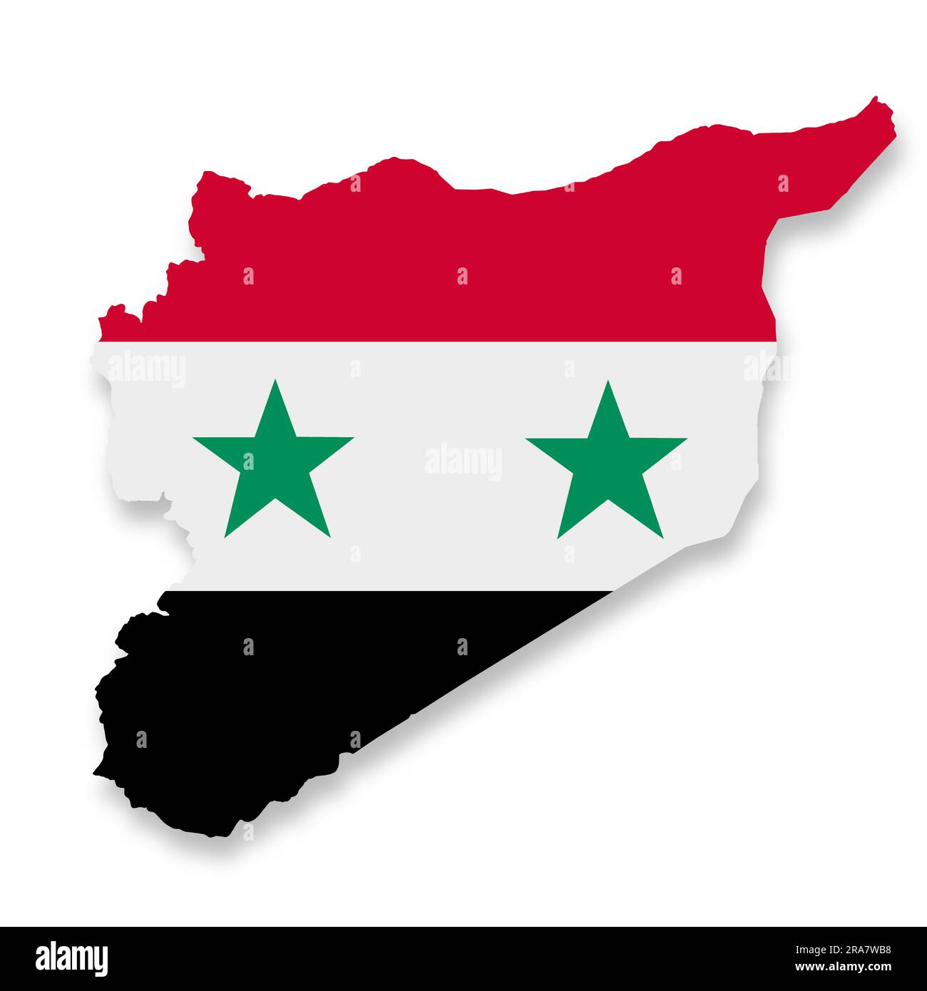 Syria flag map with clipping path 3d illustration Stock Photo - Alamy