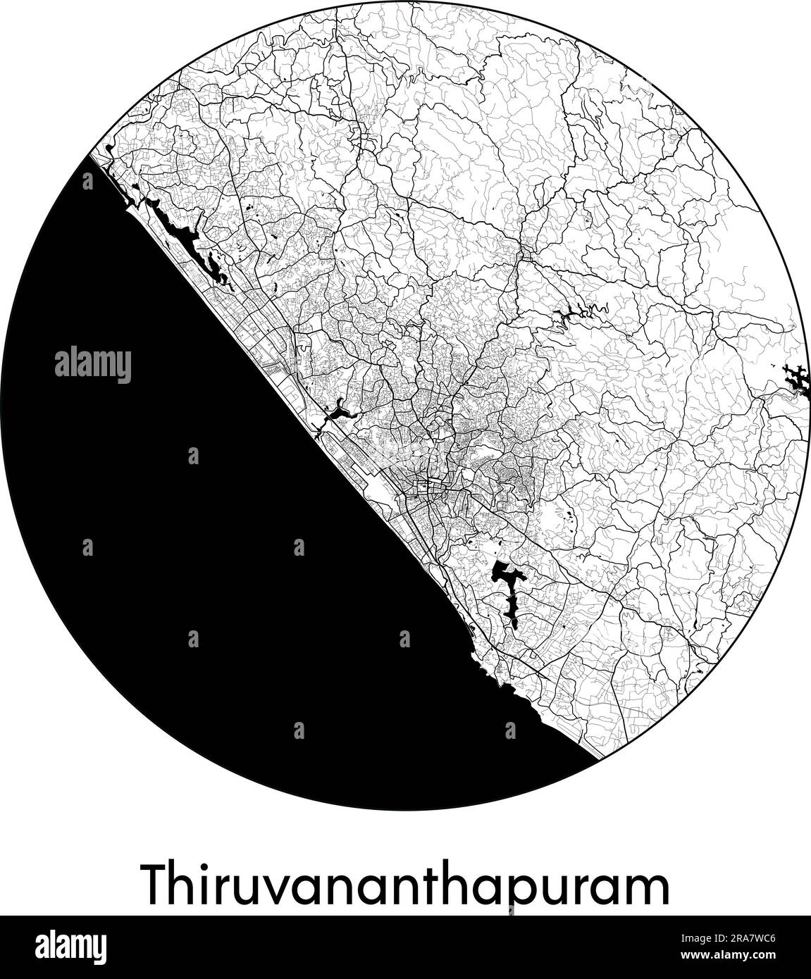 Thiruvananthapuram map hi-res stock photography and images - Alamy