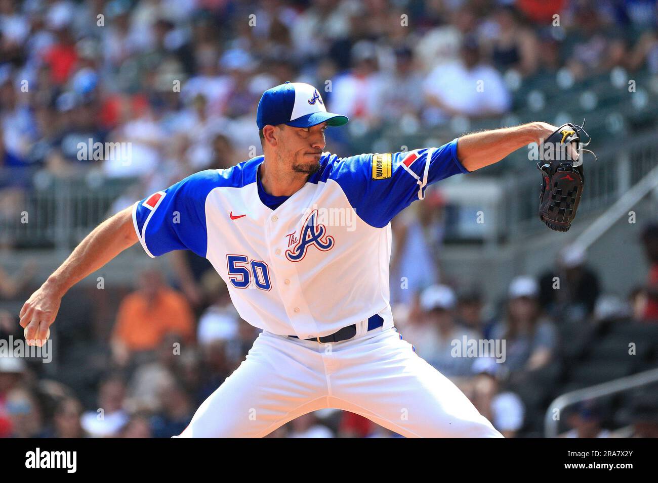 ATLANTA, GA - JULY 01: Atlanta Braves starting pitcher Charlie Morton ...