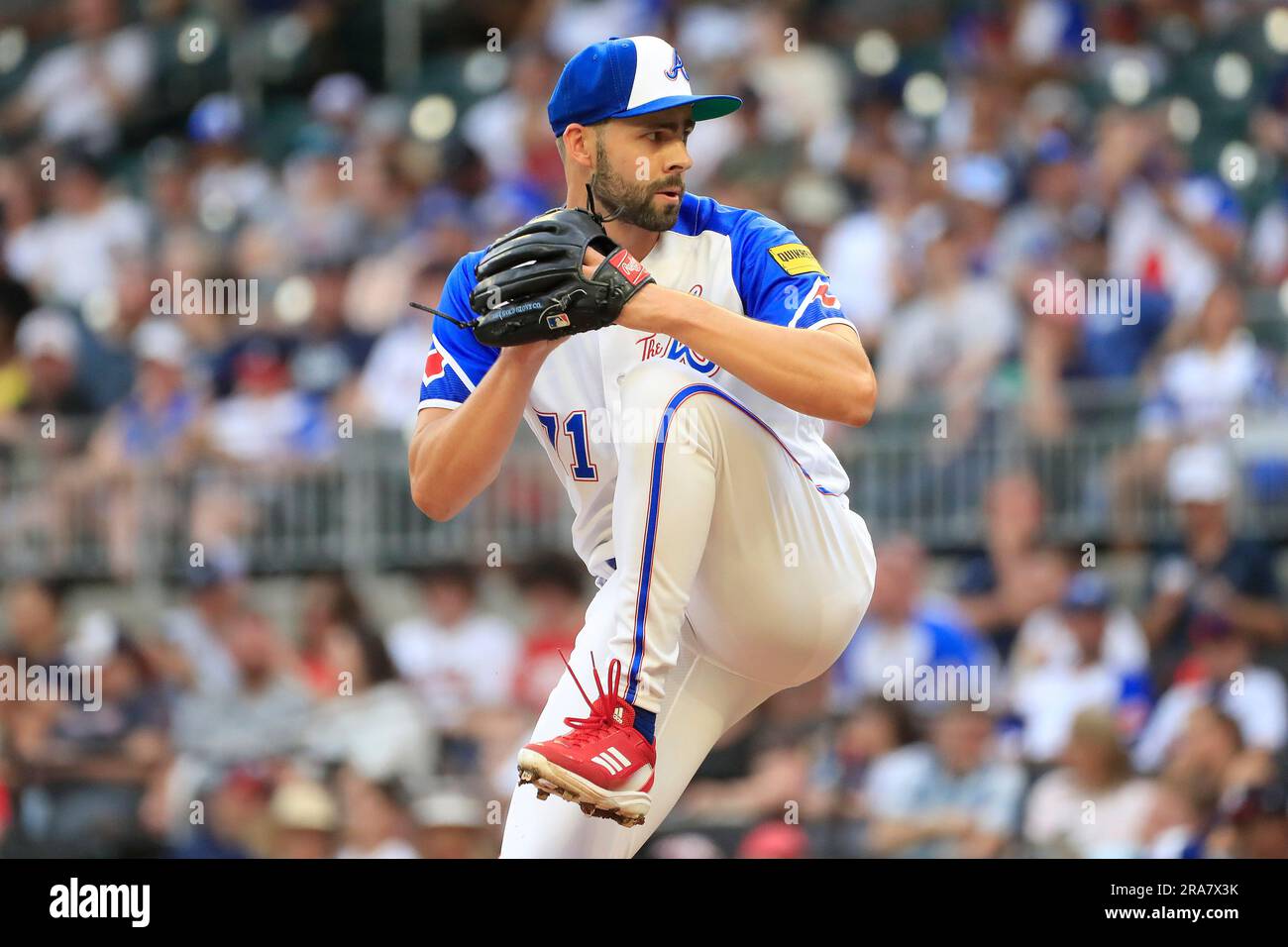 ATLANTA, GA - JULY 01: Atlanta Braves relief pitcher Ben Heller (71 ...