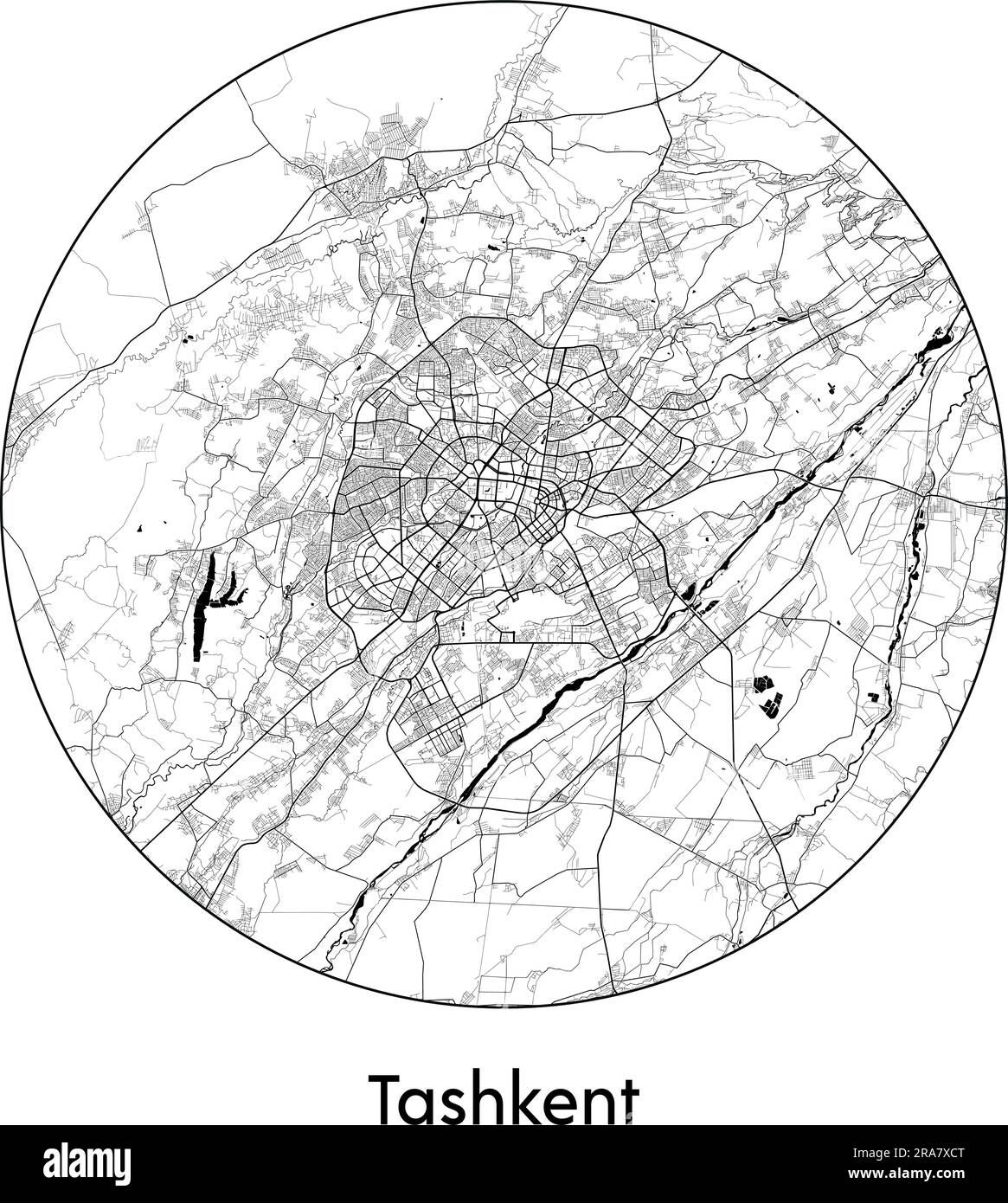 Map of tashkent Black and White Stock Photos & Images - Alamy