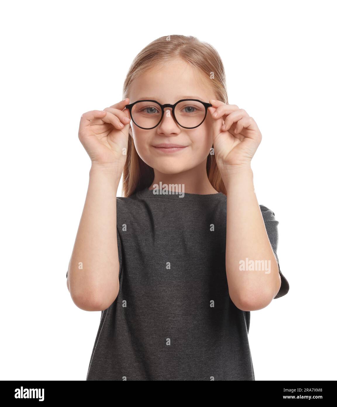 Girl in glasses posing on hi-res stock photography and images - Alamy
