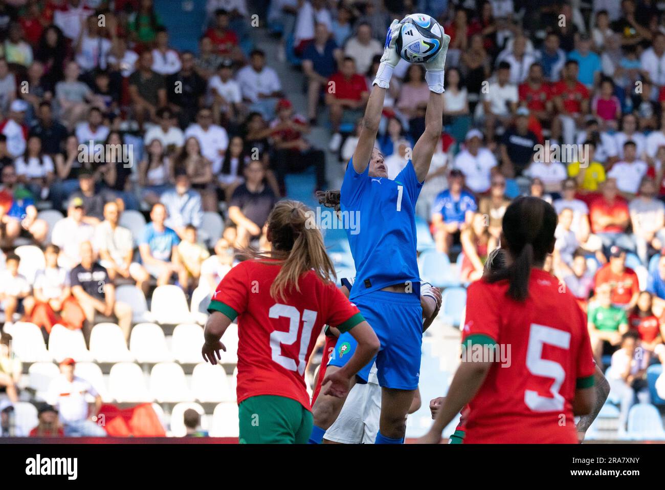 Morocco goal keeper Khadija in action during the Women´s International ...