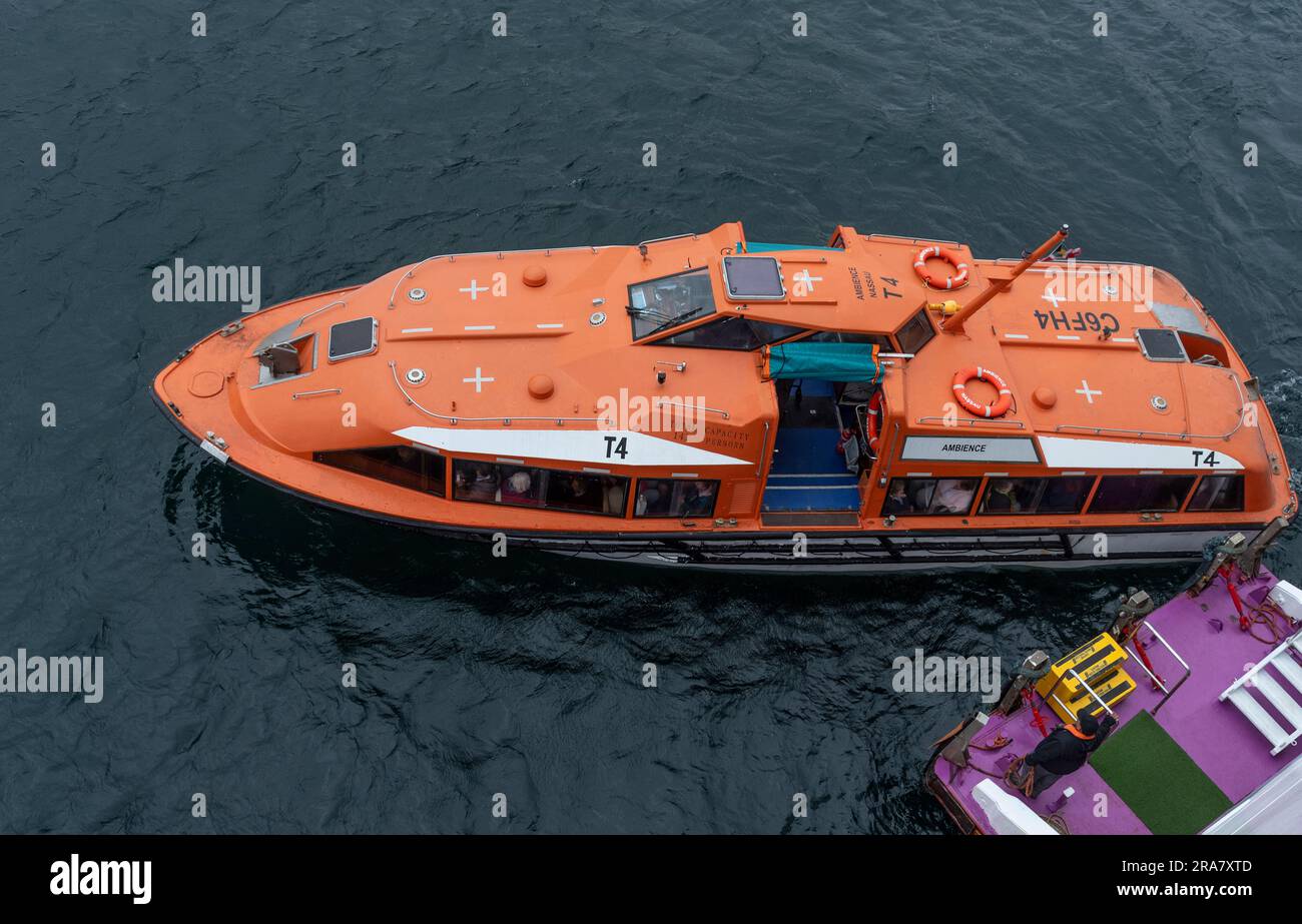 Portree, Isle of Skye, Scotland, UK. 5 June 2023. Overview of a cruise ...