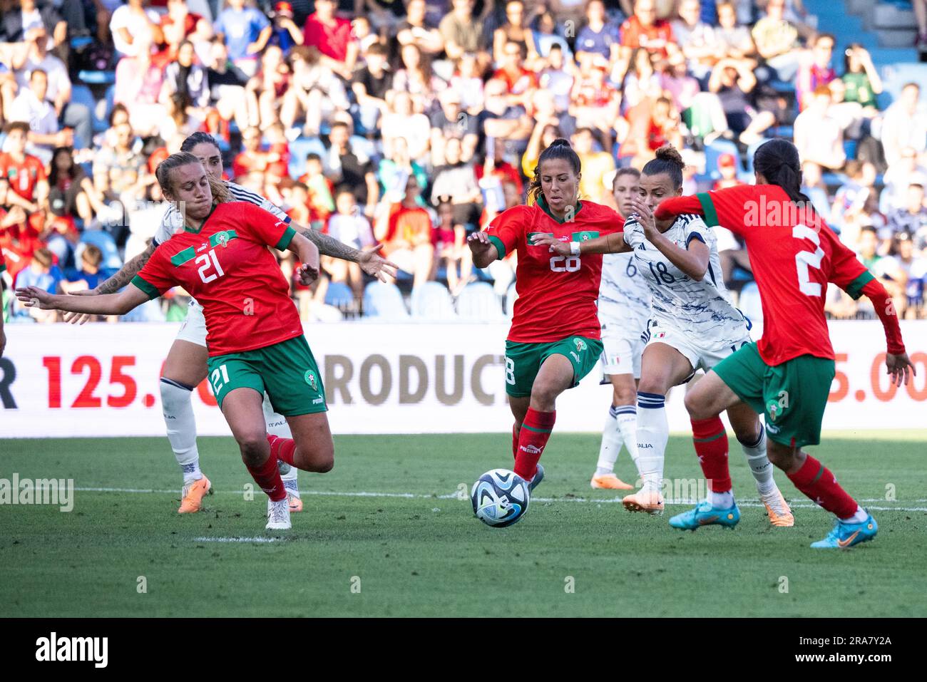 Arianna Caruso of Italy, Yasmin Mrabet, Sarah Kassi and Zineb Redouani ...