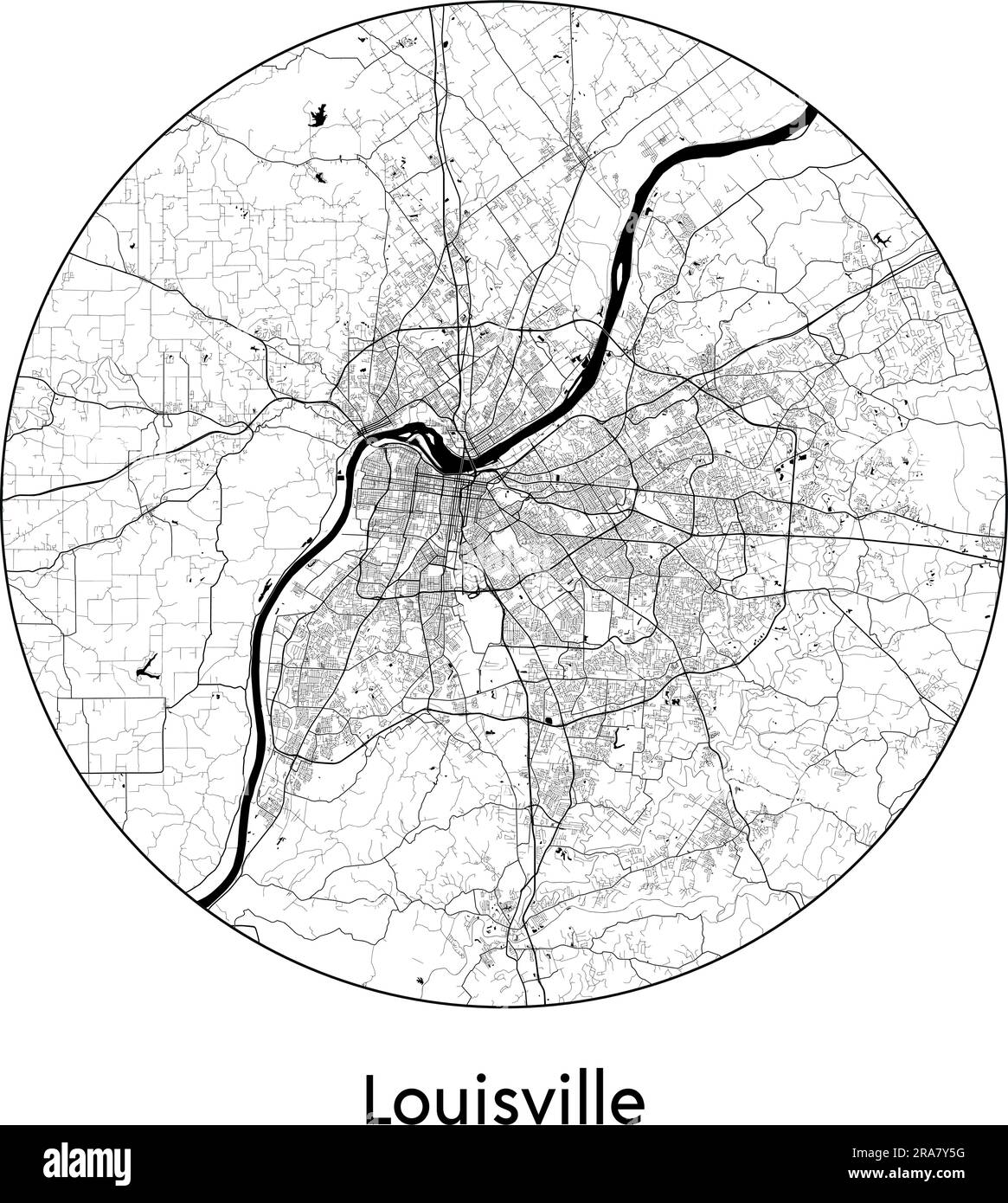 City Map Louisville United States North America vector illustration ...