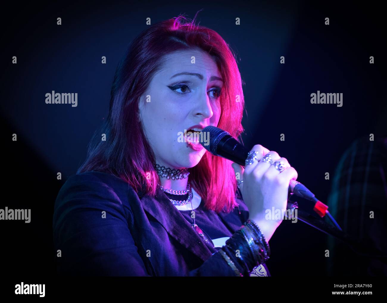 Sabine Hay, Derbyshire UK. 01 July 2023. Exile Music Festival. Caption ...