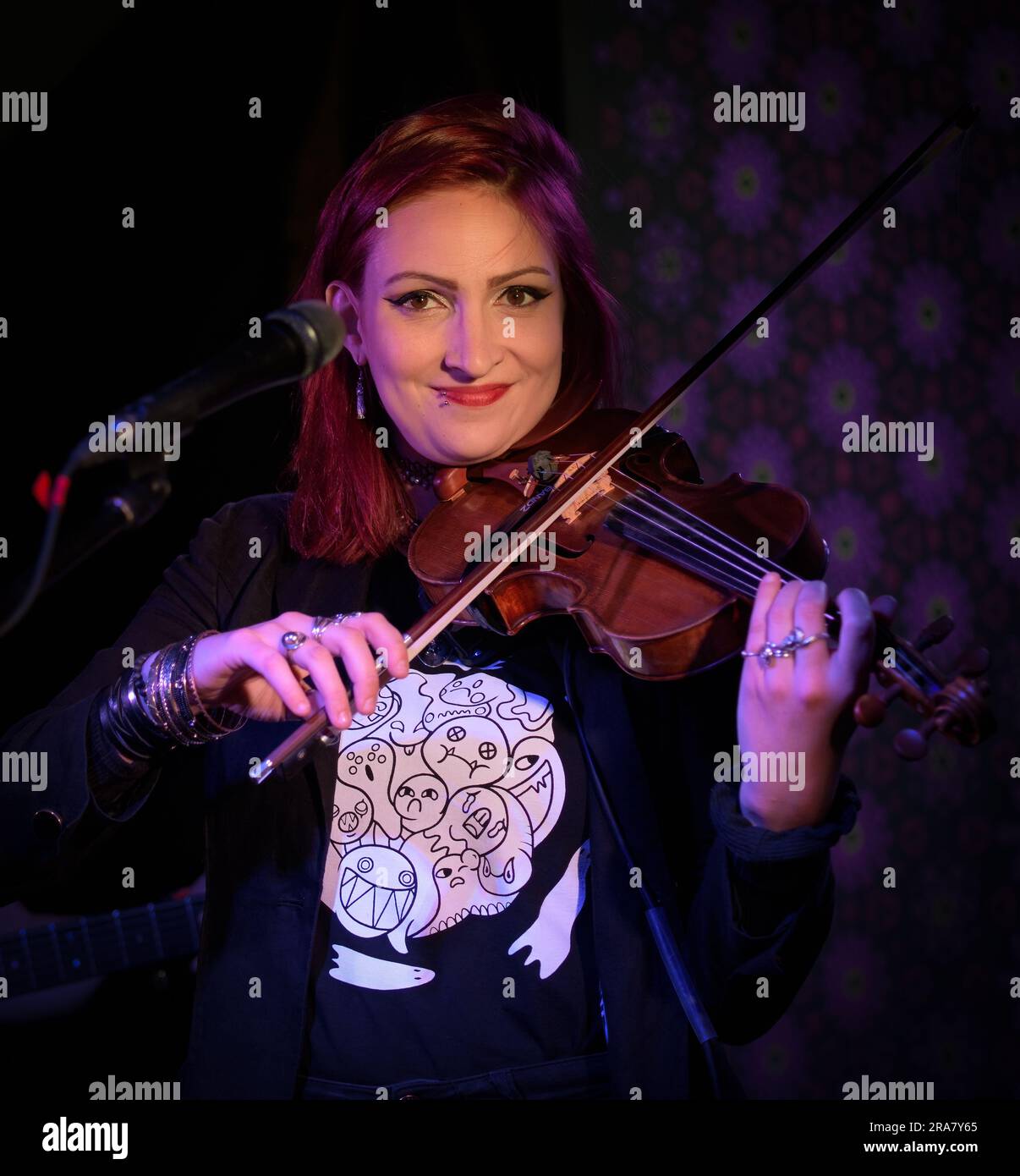 Sabine Hay, Derbyshire UK. 01 July 2023. Exile Music Festival. Caption ...