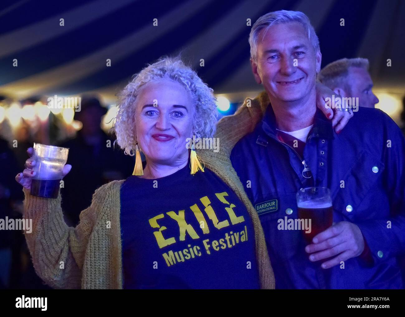 Sabine Hay, Derbyshire UK. 01 July 2023. Exile Music Festival. Caption ...