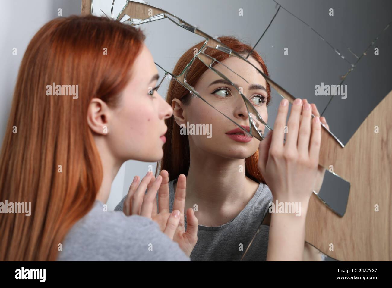 Sad young woman suffering hi-res stock photography and images - Alamy
