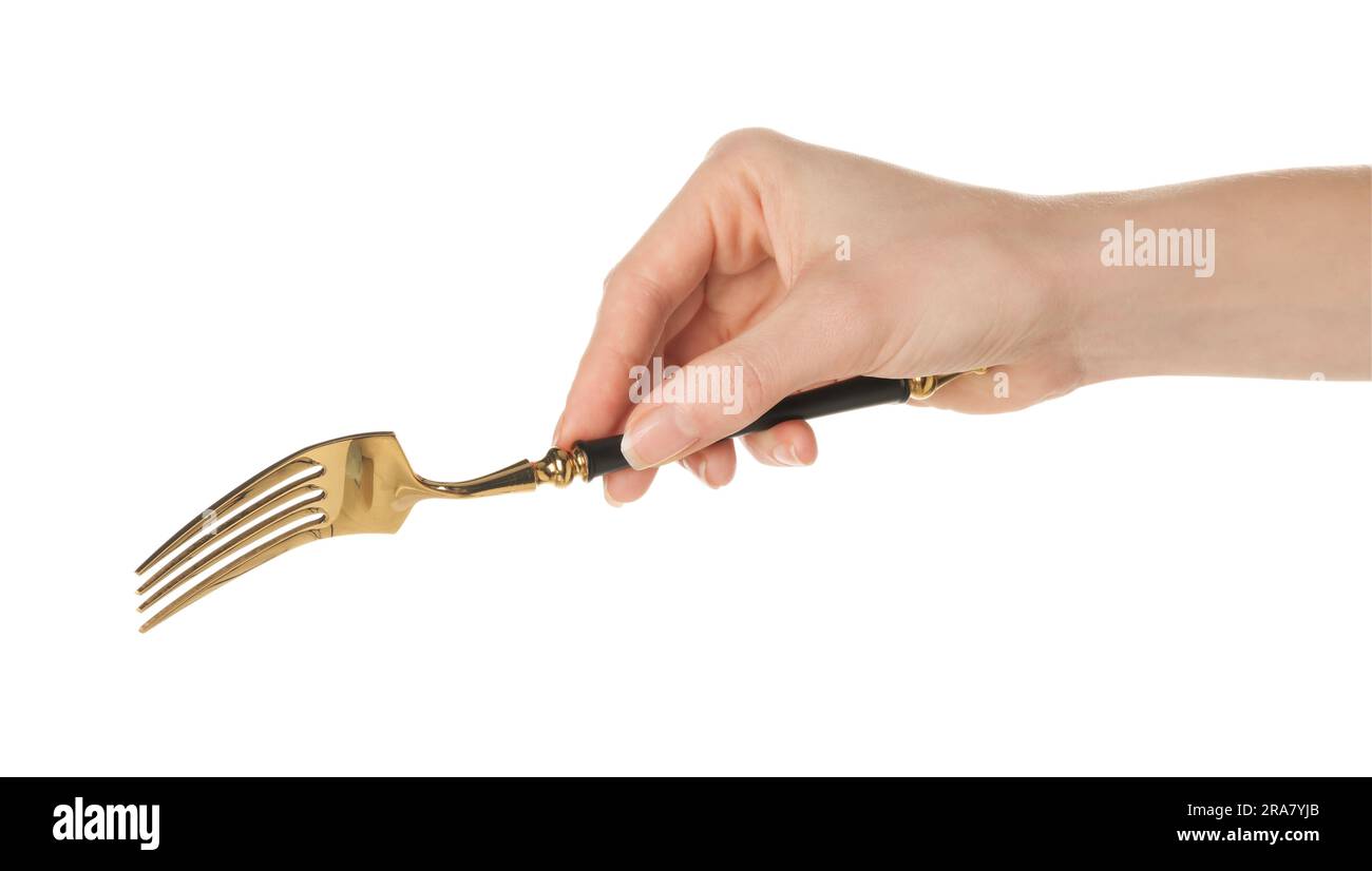 Hand holding fork elegant hi-res stock photography and images - Alamy