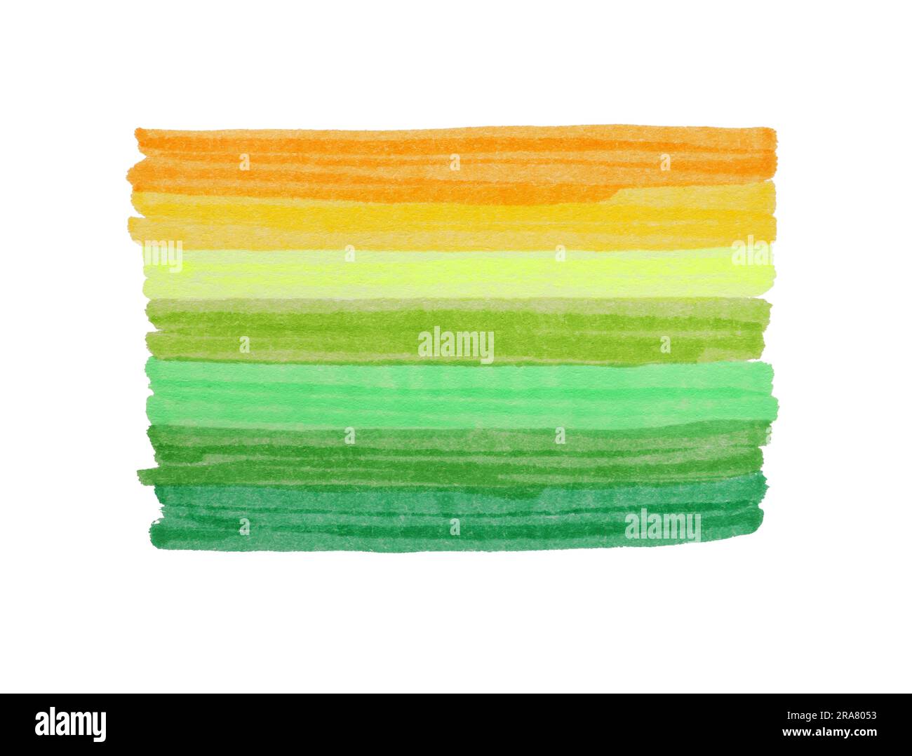Colorful stripes drawn with markers isolated on white, top view Stock ...