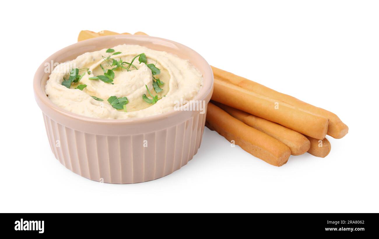 Hummus and breadsticks hi-res stock photography and images - Alamy