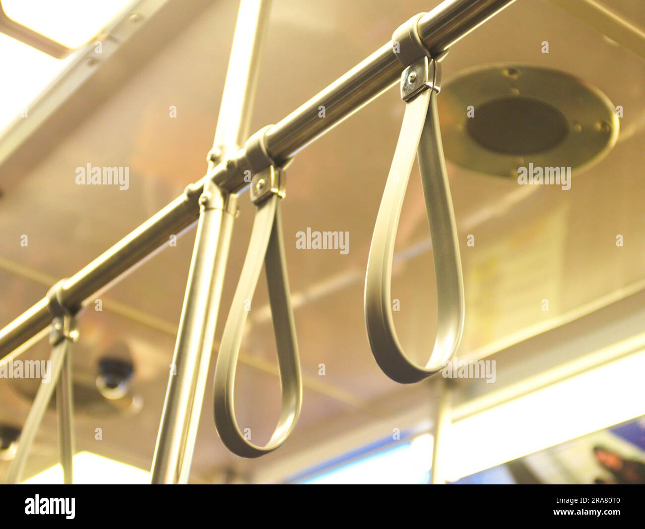 Subway train car passenger hand straps. High quality photo Stock Photo ...